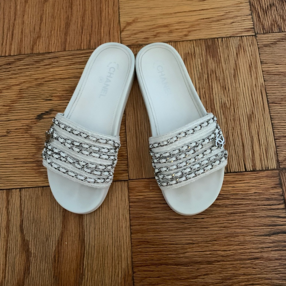 Authentic Chanel Slides - Gem